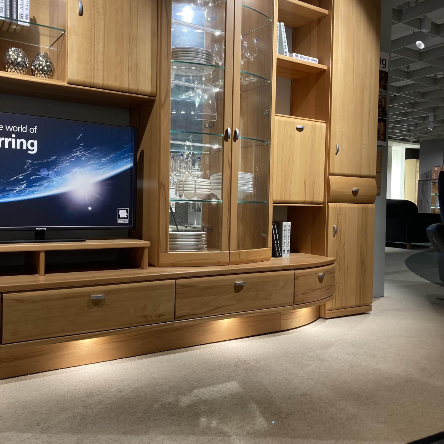 Musterring Anbauwand Kiana Kernbuche Massiv | MÖBELFIRST.DE